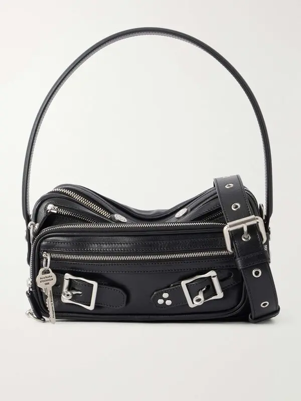 Acne Studios Camero Party Buckle-detailed Leather Shoulder Bag