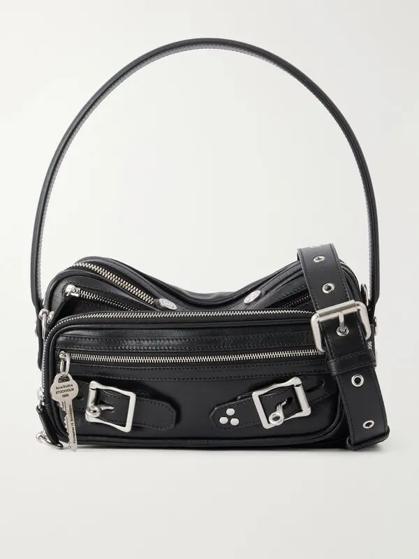 Acne Studios Camero Party Buckle-detailed Leather Shoulder Bag