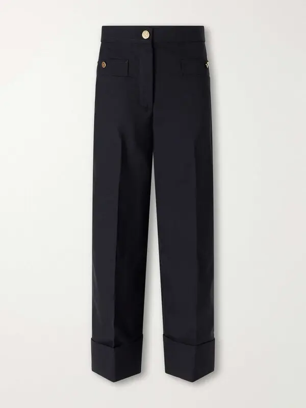 Thom Browne Virgin Wool-twill Straight-leg Cropped Pants