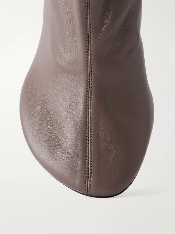 Acne Studios 75 Leather Ankle Boots - Brown
