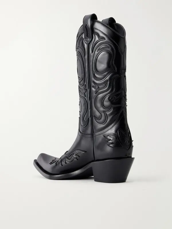 Acne Studios 60 Leather Ankle Boots - Black