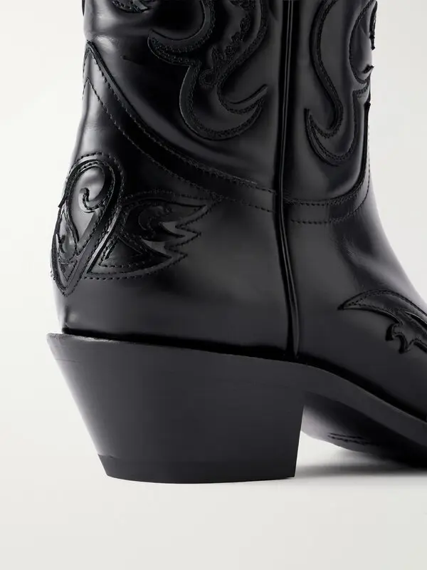 Acne Studios 60 Leather Ankle Boots - Black