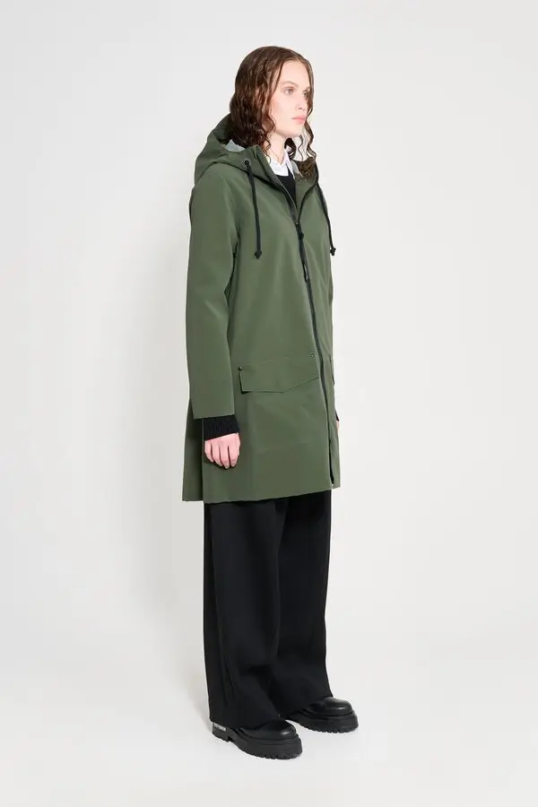 Stutterheim Mosebacke Patch Raincoat - Green