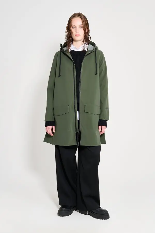 Stutterheim Mosebacke Patch Raincoat - Green