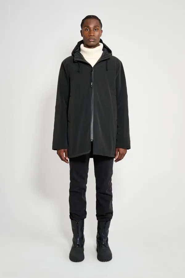 Stutterheim Stockholm Matte Winter Coat - Black