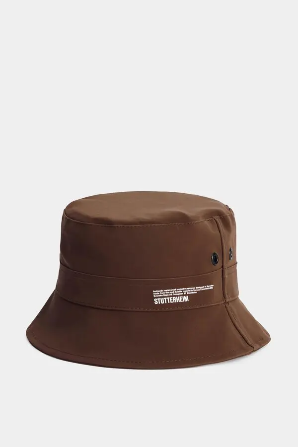 Stutterheim Beckholmen Matte Bucket Hat - Dark Brown