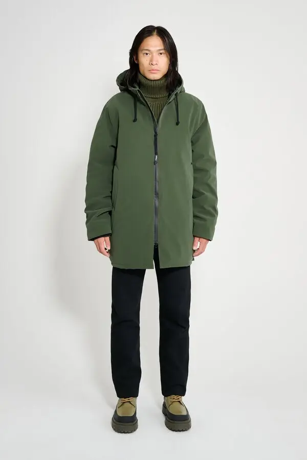 Stutterheim Stockholm Matte Winter Coat - Green