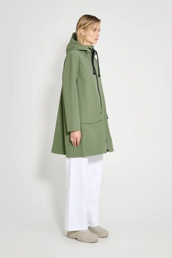 Stutterheim Mosebacke Patch Raincoat - Dry Green