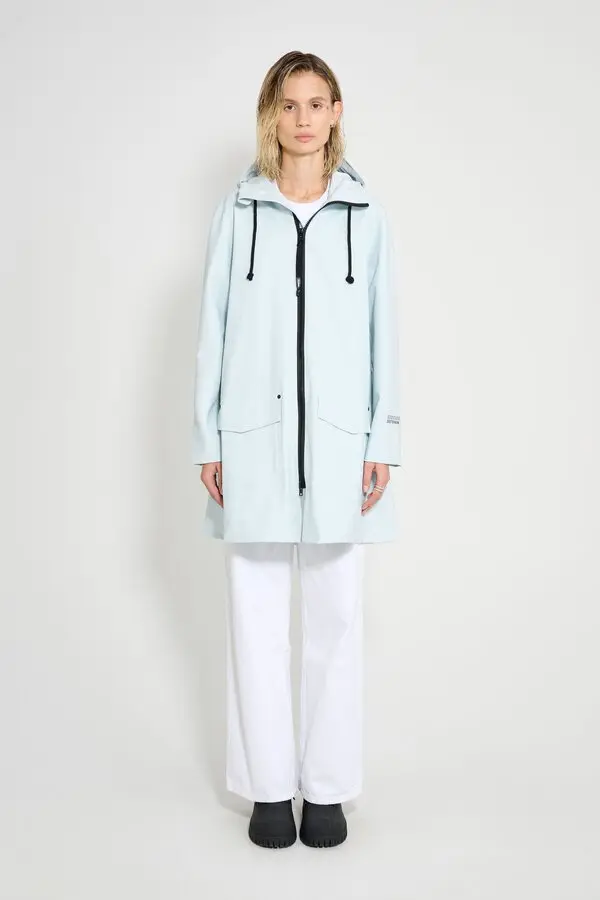 Stutterheim Mosebacke Patch Raincoat - Frost Grey