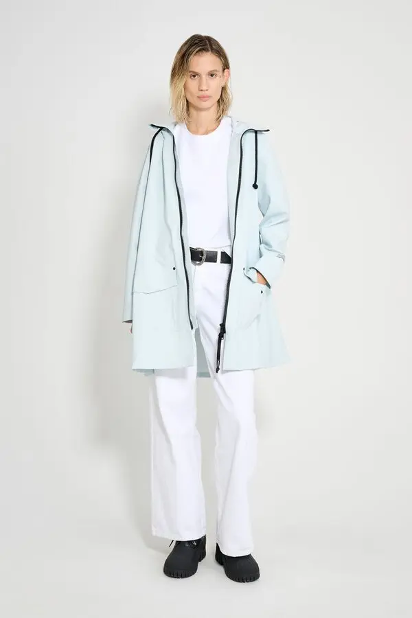 Stutterheim Mosebacke Patch Raincoat - Frost Grey