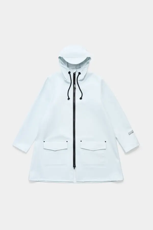 Stutterheim Mosebacke Patch Raincoat - Frost Grey