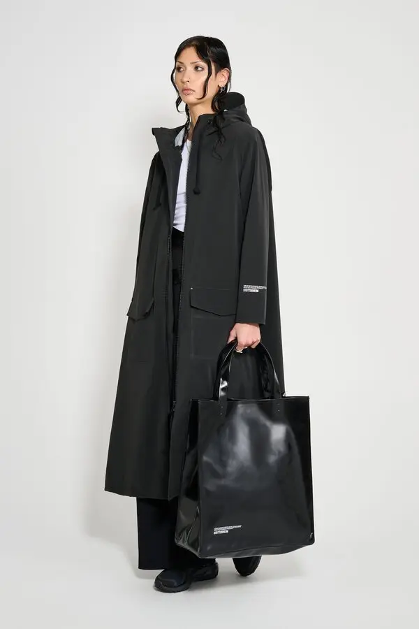 Stutterheim Mosebacke Long Patch Raincoat
