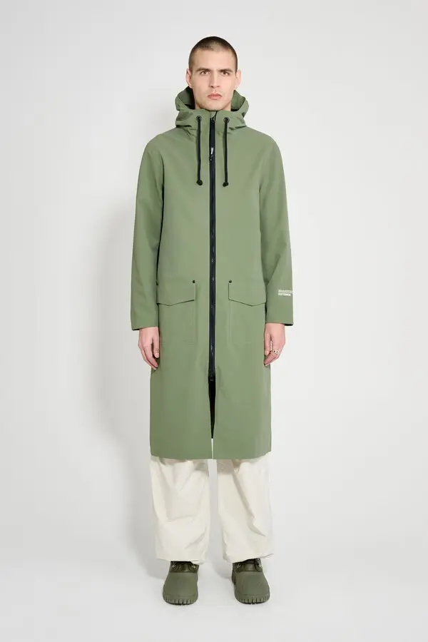 Stutterheim Stockholm Long Patch Raincoat