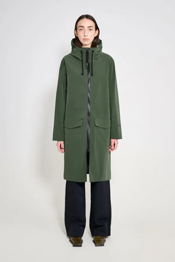 Stutterheim Stockholm Long Patch Raincoat