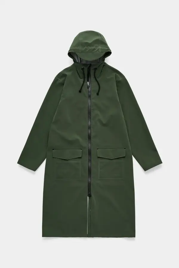 Stutterheim Stockholm Long Patch Raincoat