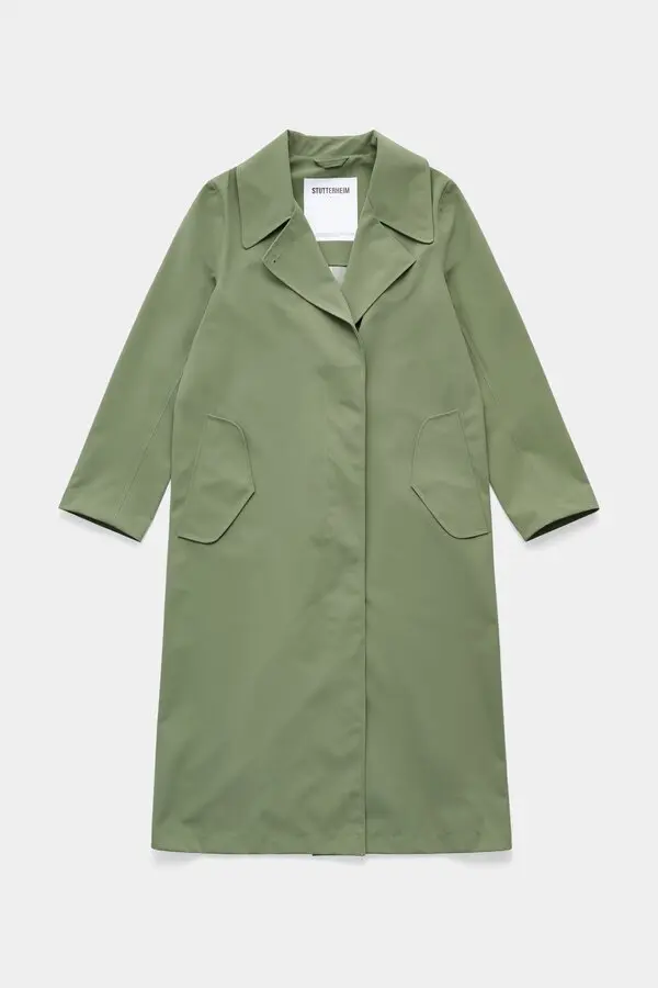 Stutterheim Wayfair Trench Coat - Dry Green