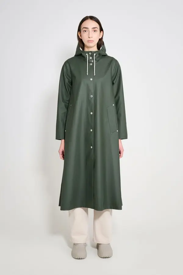 Stutterheim Mosebacke Long Raincoat - Green