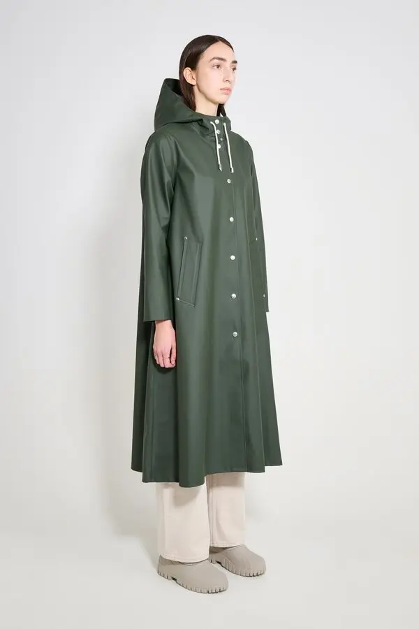 Stutterheim Mosebacke Long Raincoat - Green
