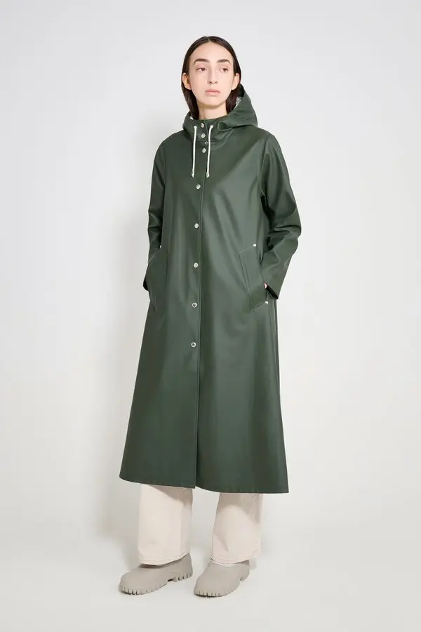 Stutterheim Mosebacke Long Raincoat - Green