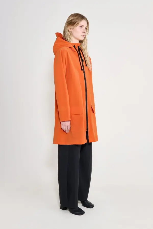 Stutterheim Mosebacke Patch Raincoat - Pumpkin