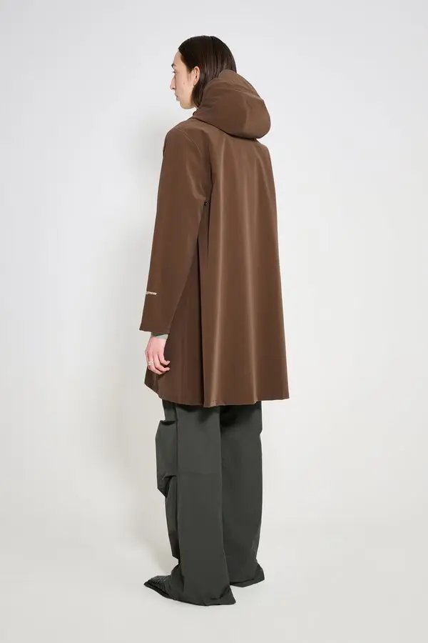 Stutterheim Mosebacke Patch Raincoat - Dark Brown