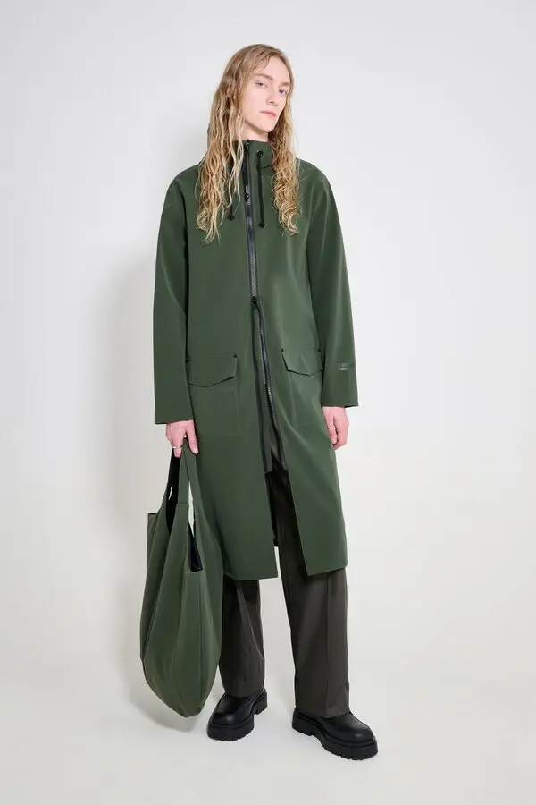 Stutterheim Stockholm Long Patch Raincoat