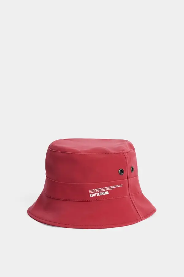 Stutterheim Beckholmen Matte Bucket Hat - Burgundy