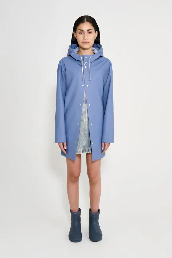 Stutterheim Stockholm Lightweight Raincoat - Ash Blue