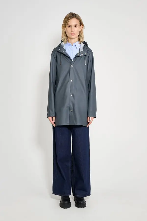 Stutterheim Stockholm Lightweight Raincoat - Charcoal