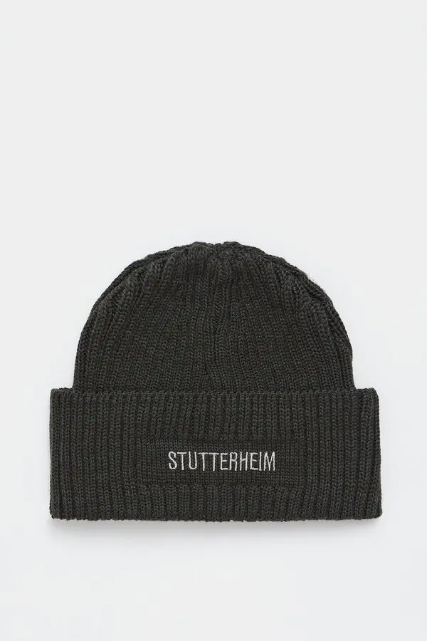 Stutterheim Logo Beanie - Green