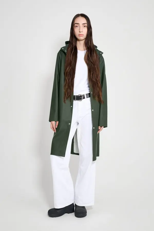 Stutterheim Stockholm Long Raincoat - Green