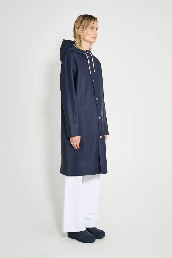 Stutterheim Stockholm Long Raincoat - Navy
