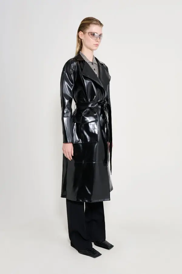 Stutterheim Kista Opal Trench Coat - Black