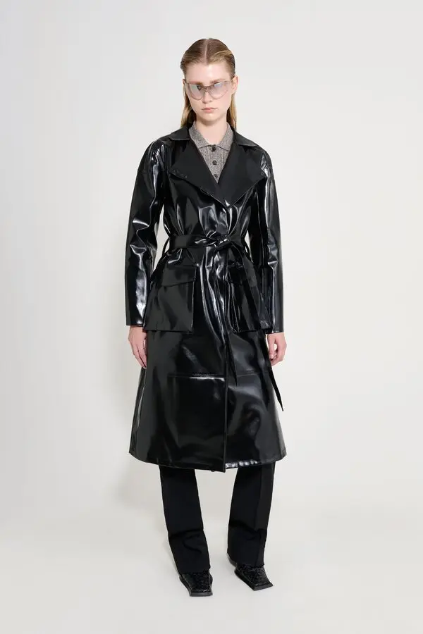 Stutterheim Kista Opal Trench Coat - Black