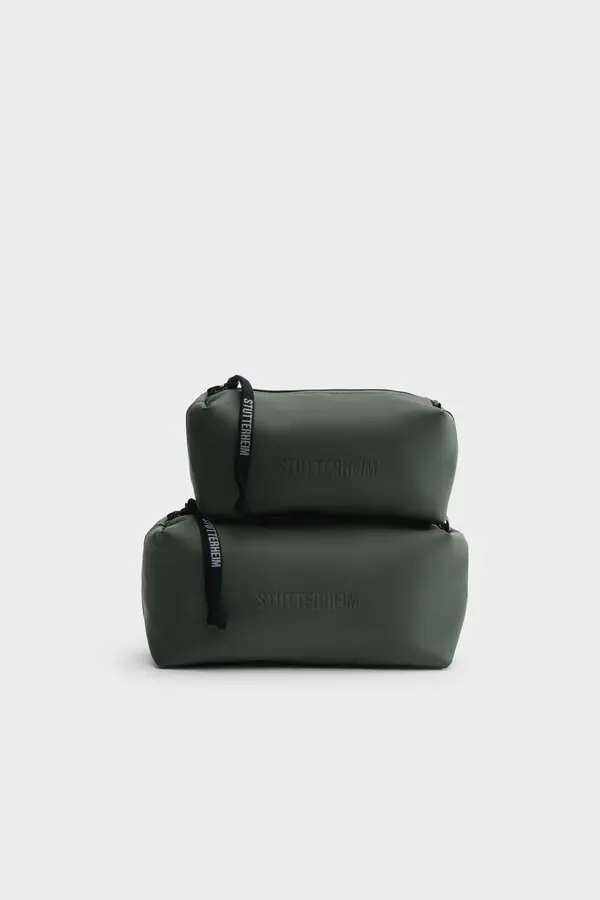 Stutterheim Container Small Wash Bag - Green