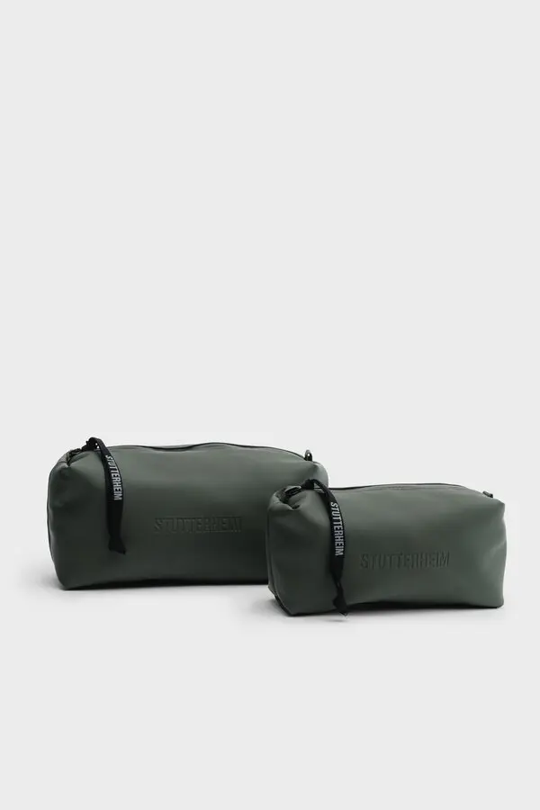 Stutterheim Container Small Wash Bag - Green