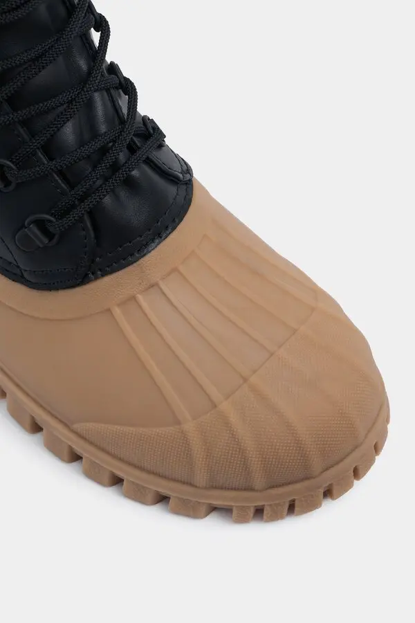 Stutterheim Patrol Boot Leather Black/fudge