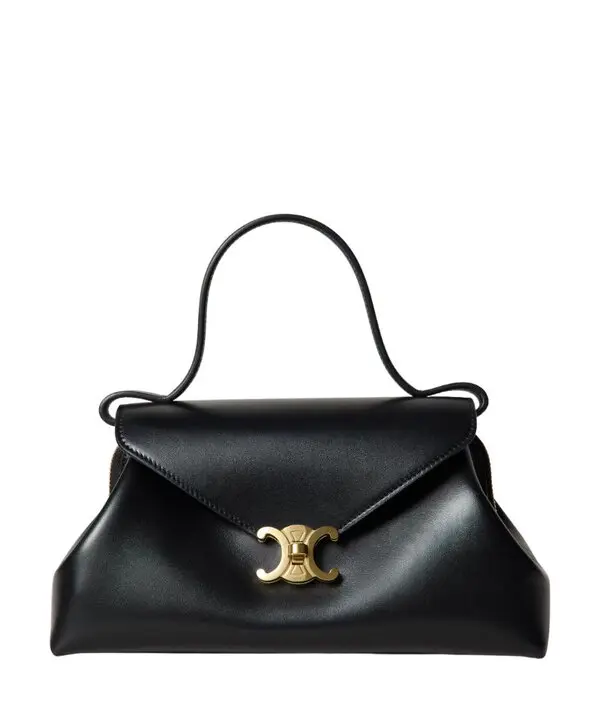 Celine Small Flair In Shiny Calfskin - Black