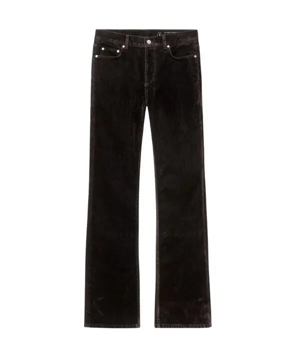 ALLSAINTS Eve Flocked Denim High-rise Bootcut Jeans