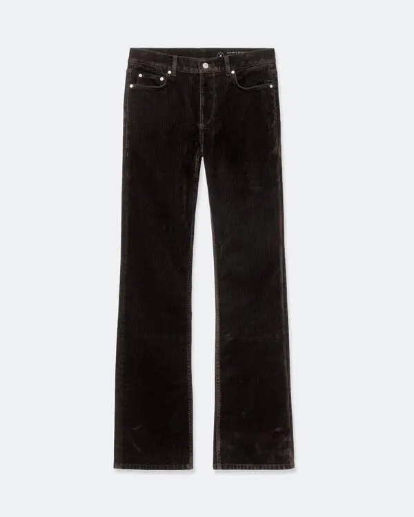 ALLSAINTS Eve Flocked Denim High-rise Bootcut Jeans
