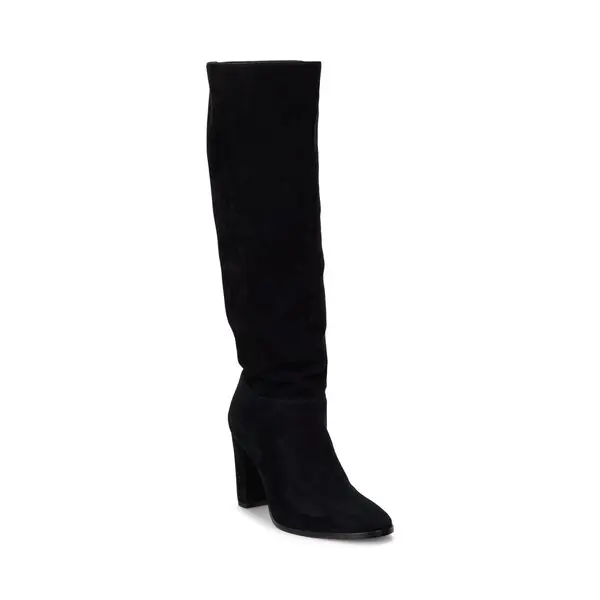 Ralph Lauren Artizan Suede Tall Boot - Black