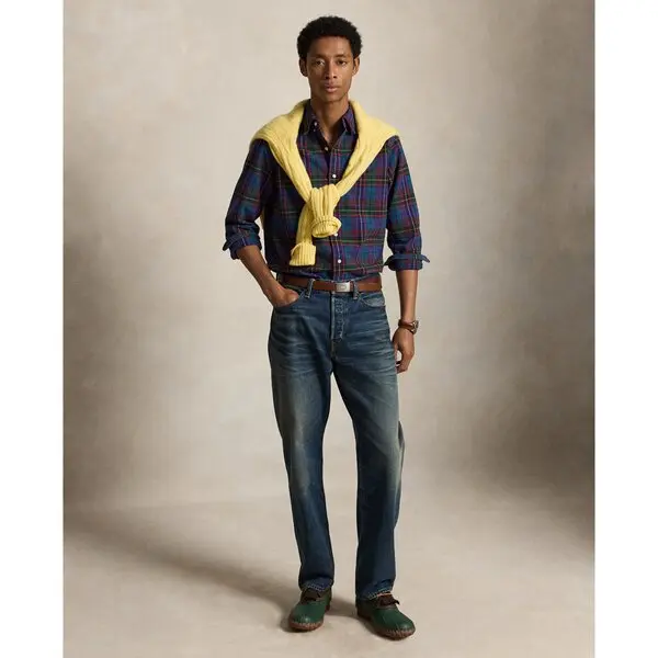 Ralph Lauren Classic Fit Plaid Brushed Oxford Shirt
