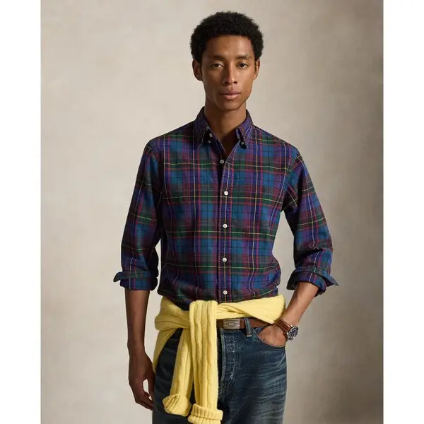 Ralph Lauren Classic Fit Plaid Brushed Oxford Shirt