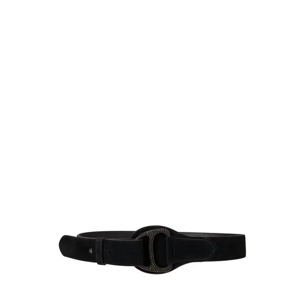 Ralph Lauren Suede Embellished D-ring Wide Belt