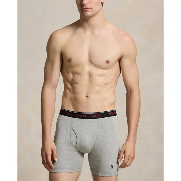 Ralph Lauren Cotton Wicking Boxer Brief 3-pack