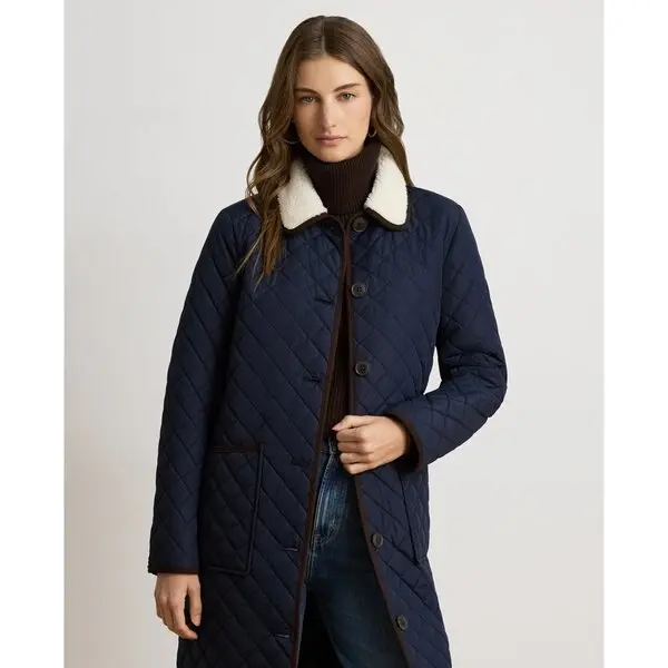 Ralph Lauren Faux-shearling-trim Quilted Jacket
