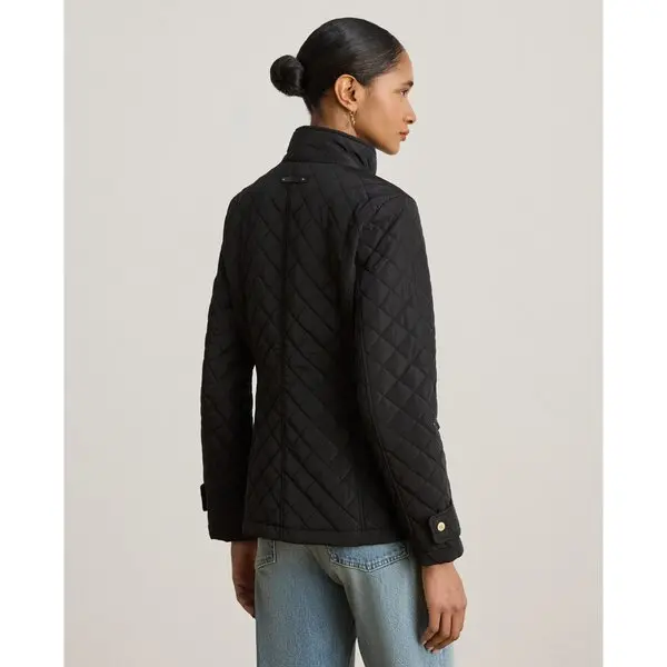 Ralph Lauren Diamond-quilted Mockneck Jacket - Black