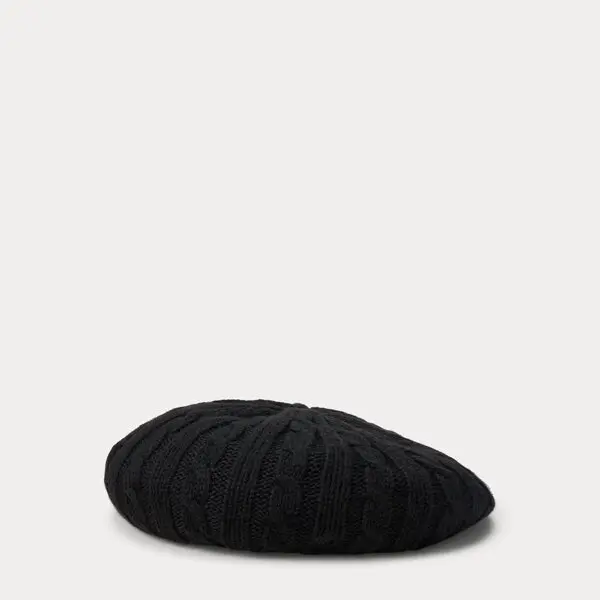 Ralph Lauren Cable-knit Beret - Black