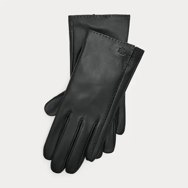 Ralph Lauren Sheepskin Tech Gloves - Black