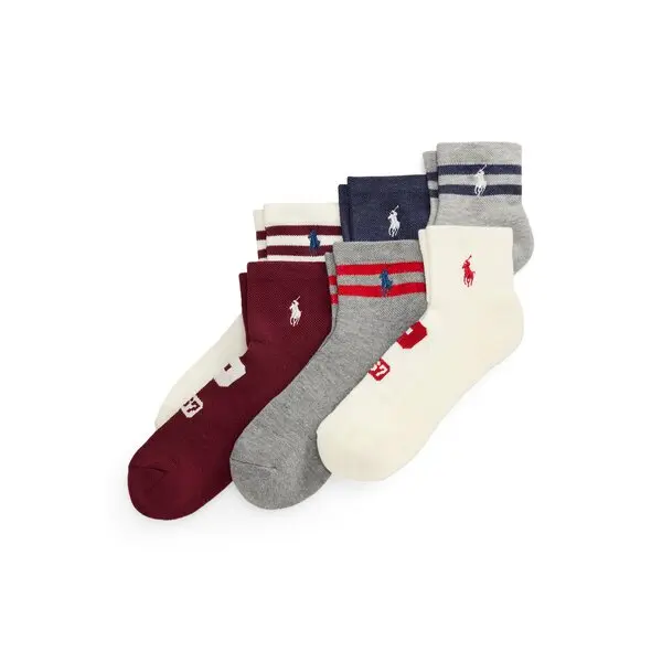 Ralph Lauren Logo Quarter-crew Sock 6-pack